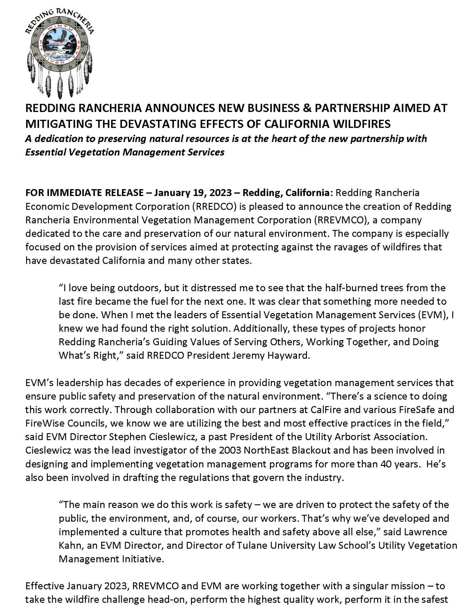 Public Relations – Redding Rancheria