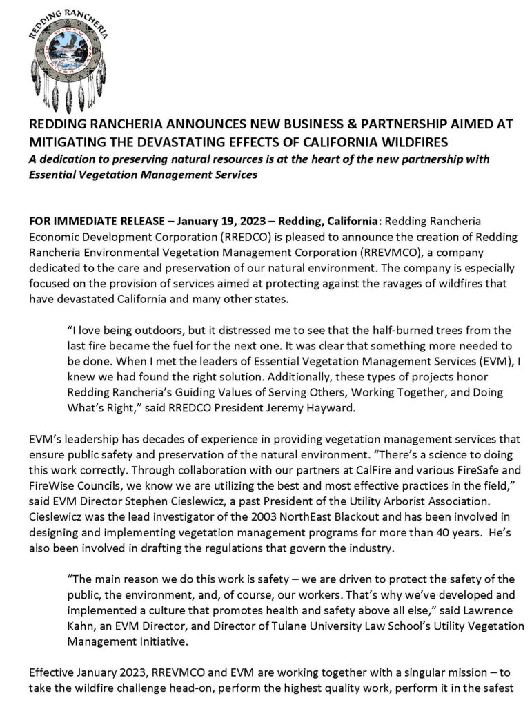 Public Relations – Redding Rancheria